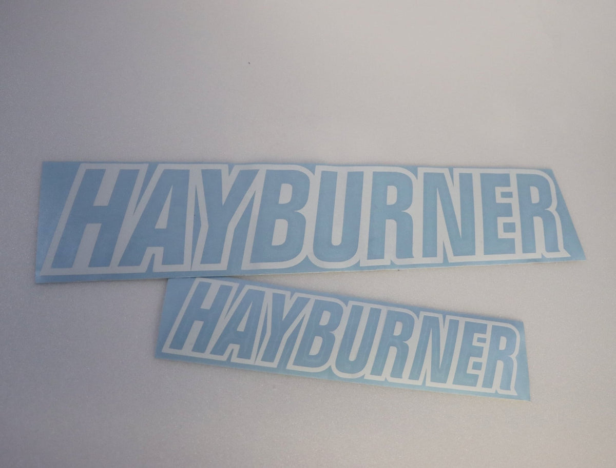 EXTRA Large White Die Cut Vinyl Stickers – Hayburner