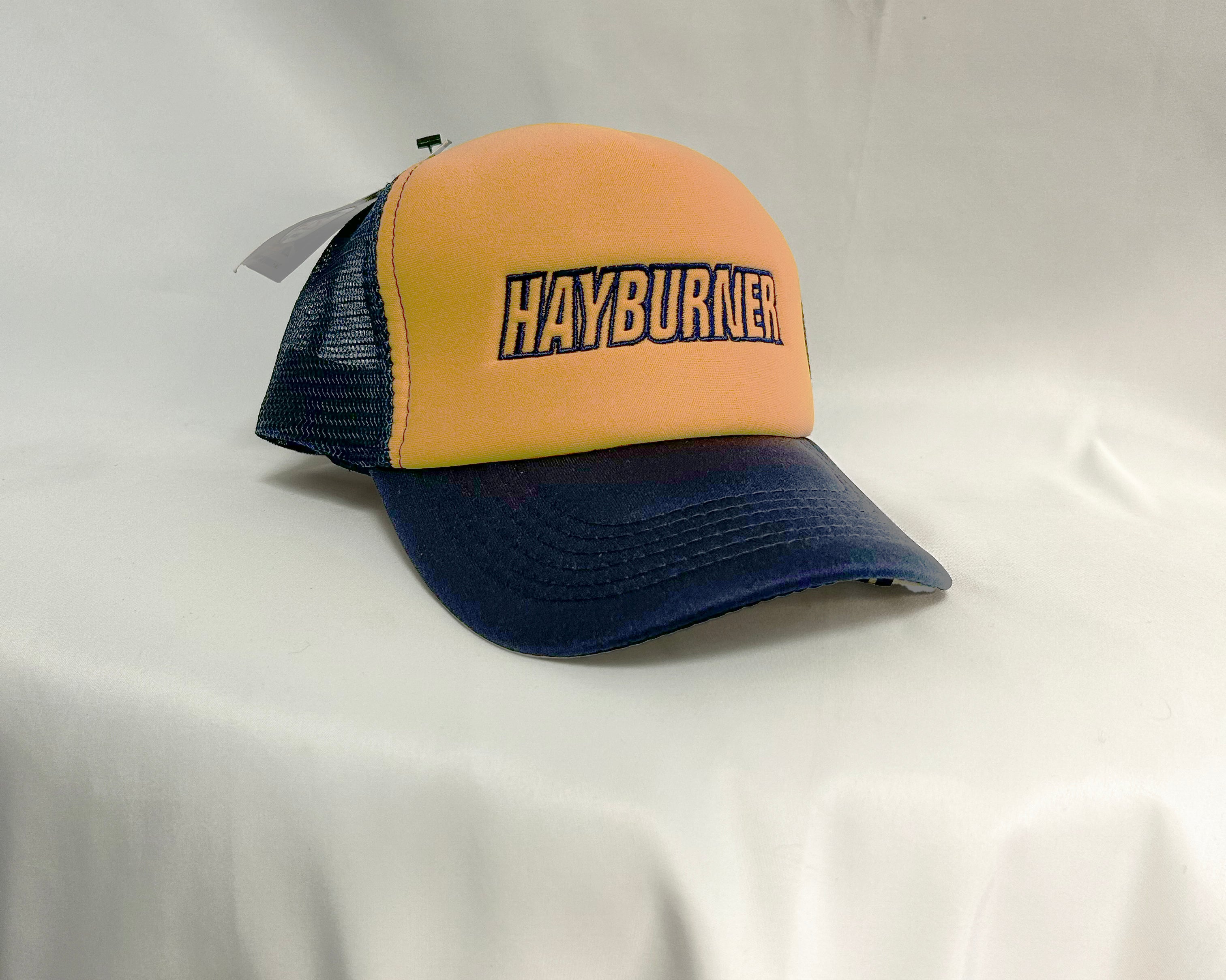 Gold / Navy Trucker Cap with navy logo – Hayburner